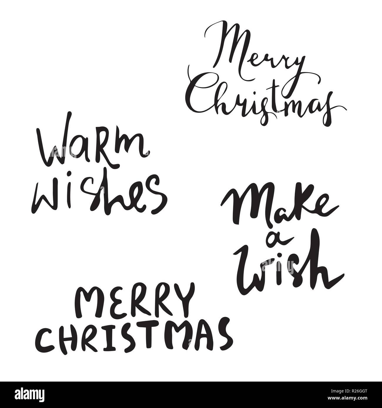 Set of Christmas lettering handwritten Stock Vector Image & Art - Alamy