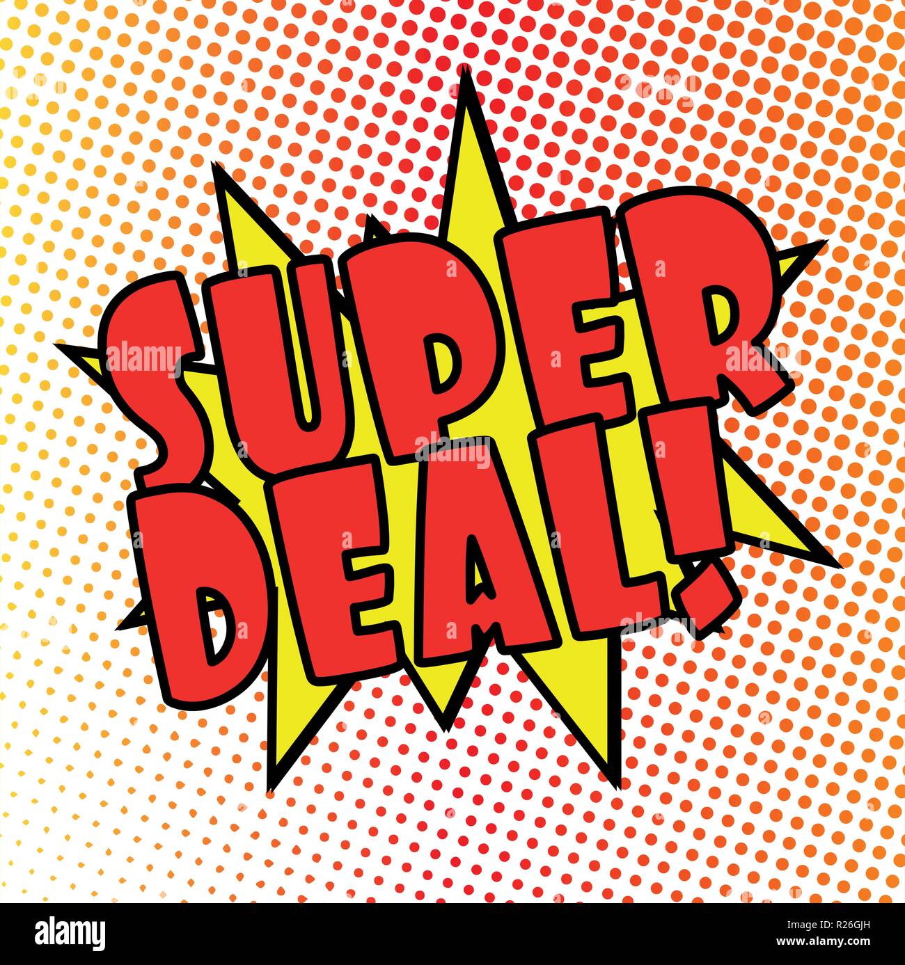 follow us comic explosion with red dots on white Stock Vector Image ...