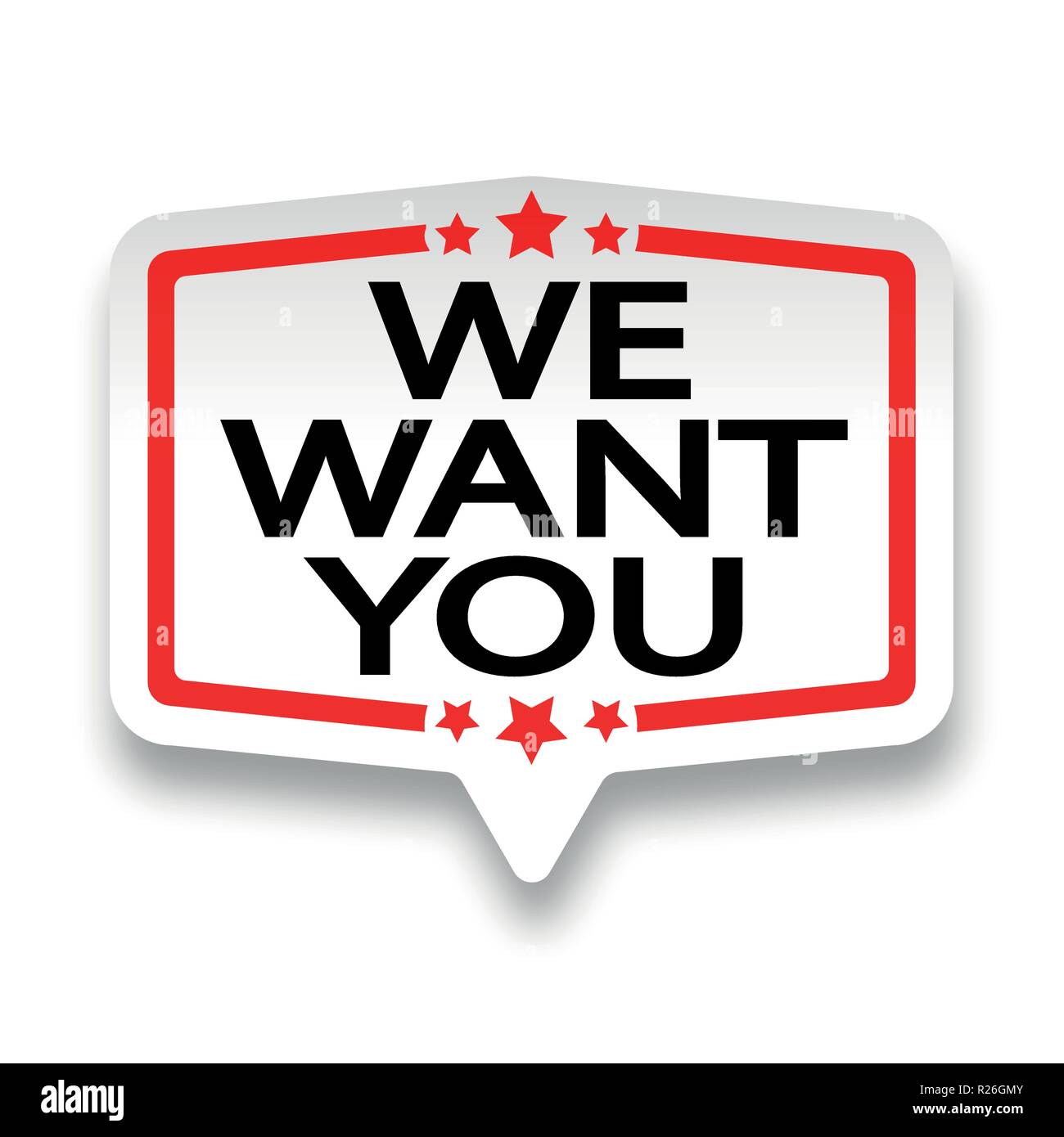 white lable on white background with shadow Stock Vector Image & Art ...