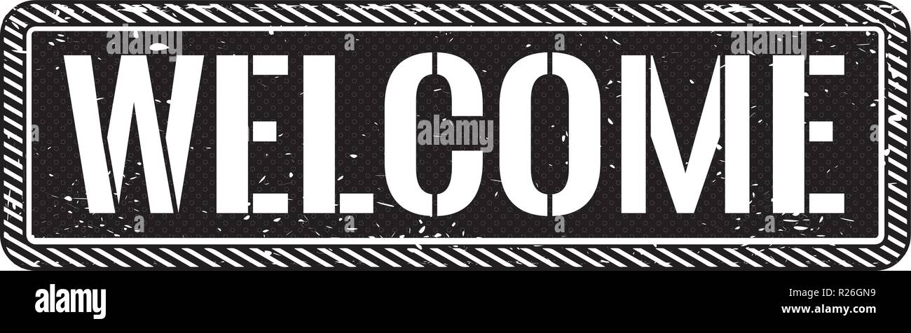 black grungy stamp illustration with white background Stock Vector ...