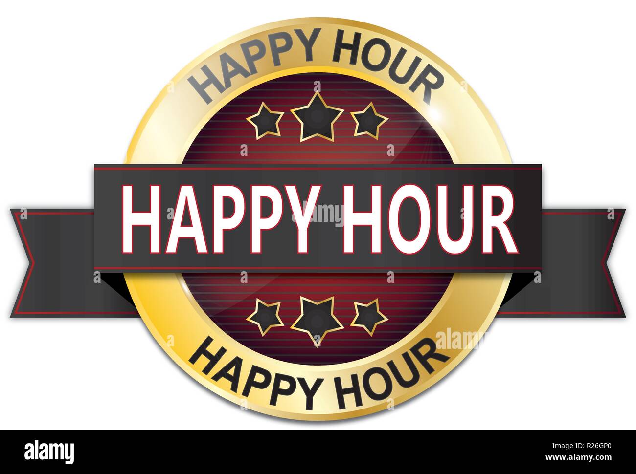 golden black and red metallic badge on white Stock Vector Image & Art ...