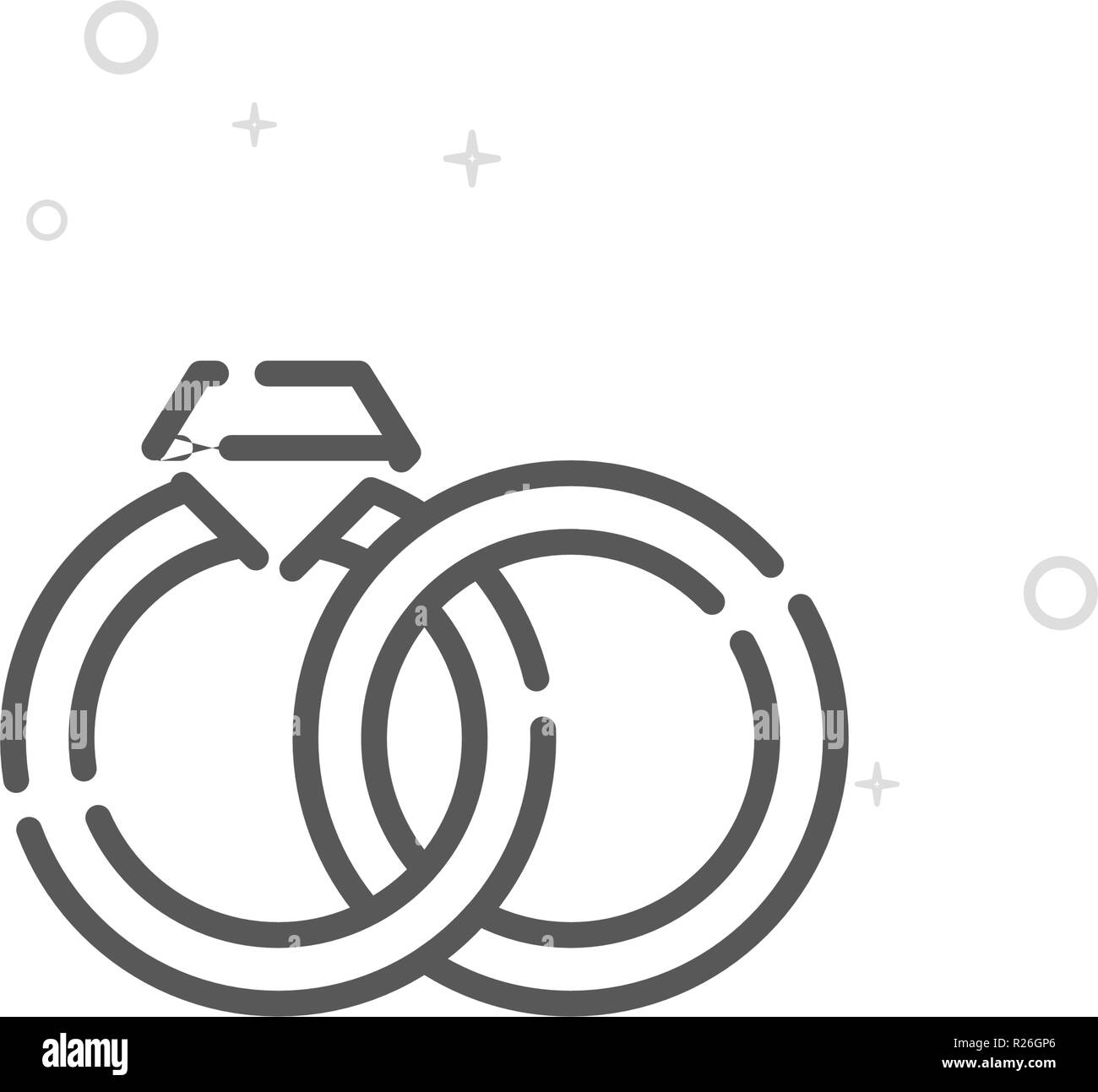 Engagement Rings Vector Line Icon. Wedding Symbol, Pictogram, Sign ...