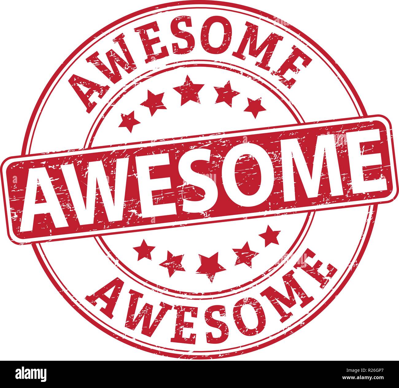 red grungy rubber stamp on white background Stock Vector Image & Art ...