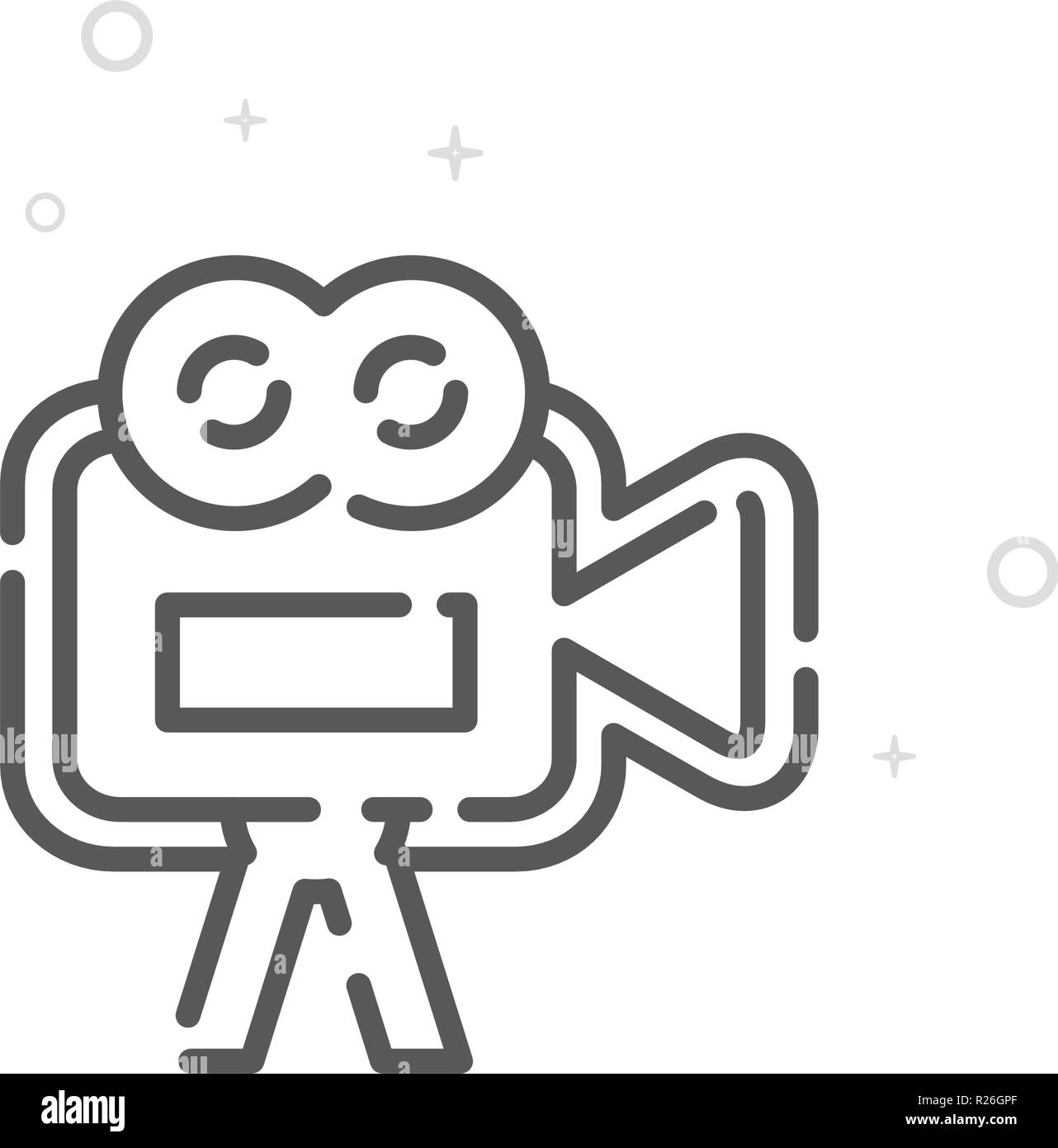 Videocamera, Camcorder, Vector Line Icon. Wedding Videography Symbol ...