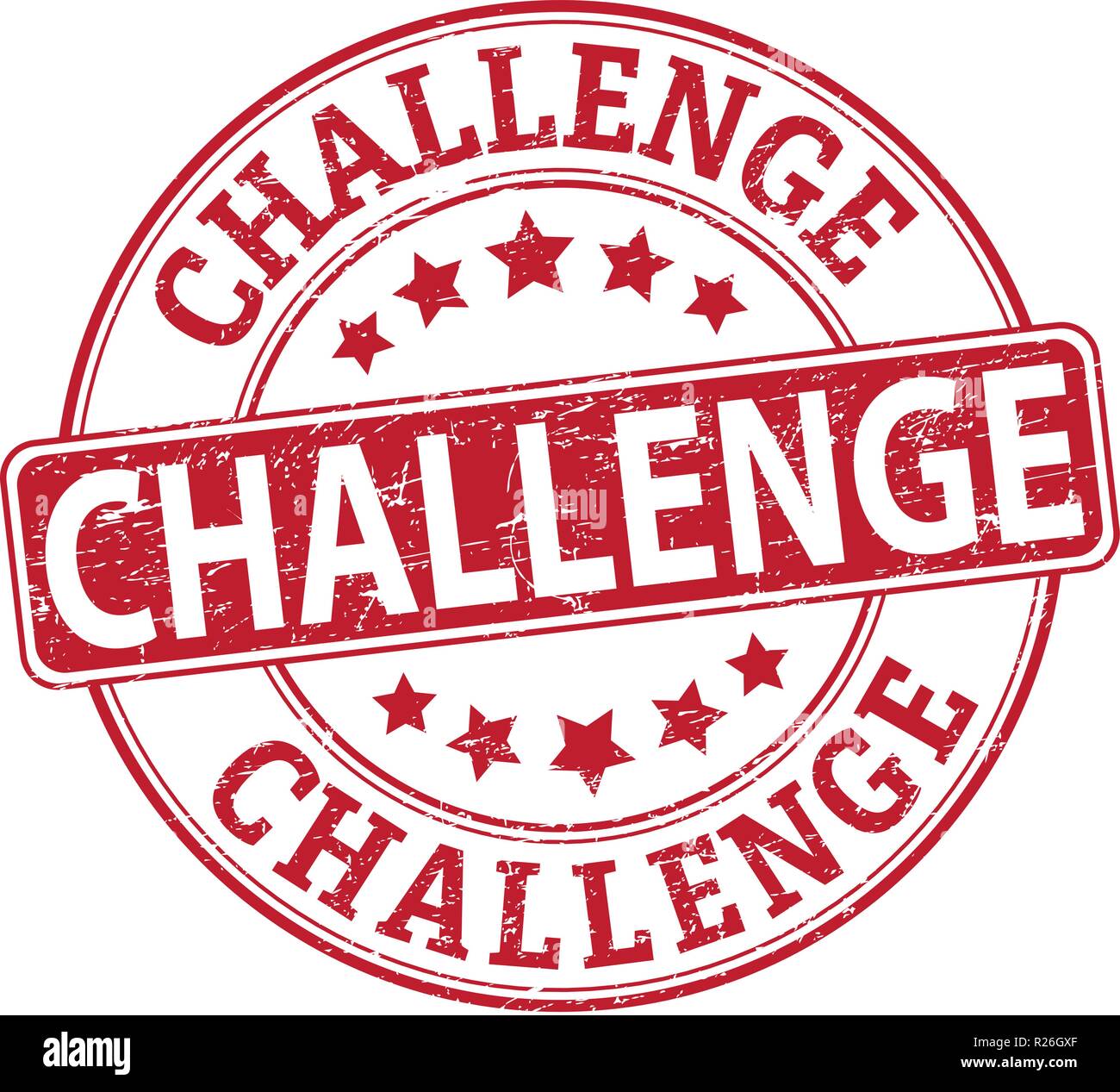 Challenge rubber grunge stamp hi-res stock photography and images - Alamy
