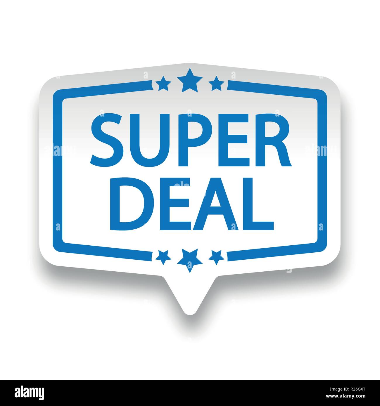 white lable on white background with shadow Stock Vector Image & Art ...