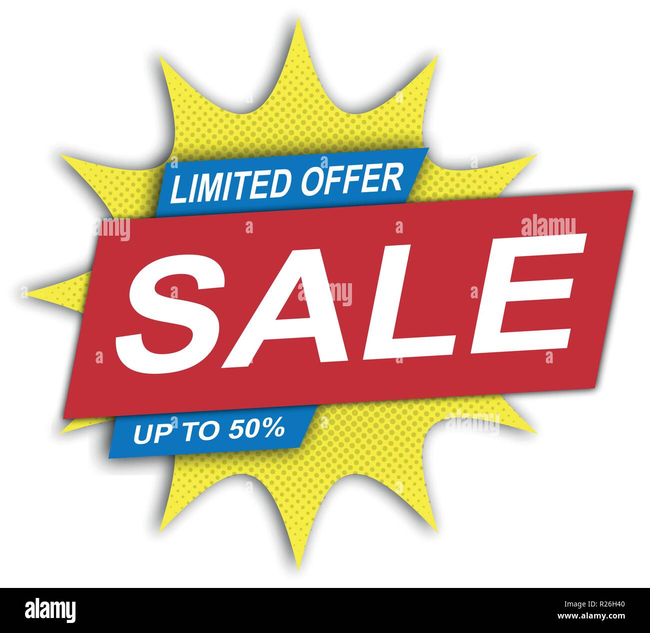 modern comic style price tag on white background Stock Vector Image ...