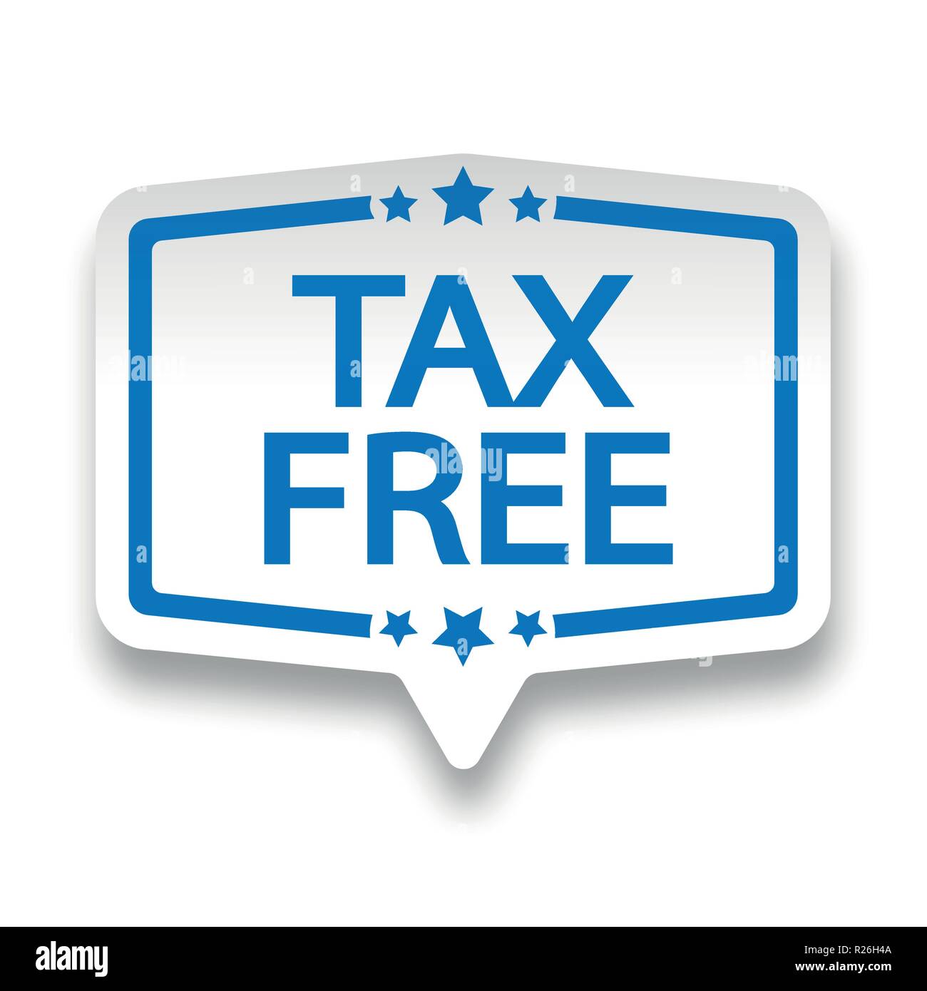 white lable on white background with shadow Stock Vector Image & Art ...