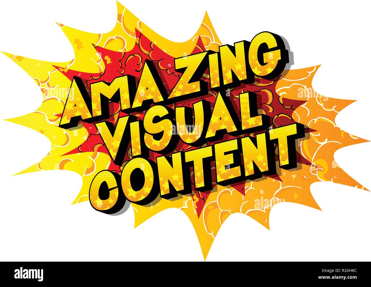 Amazing Visual Content - Vector illustrated comic book style phrase ...