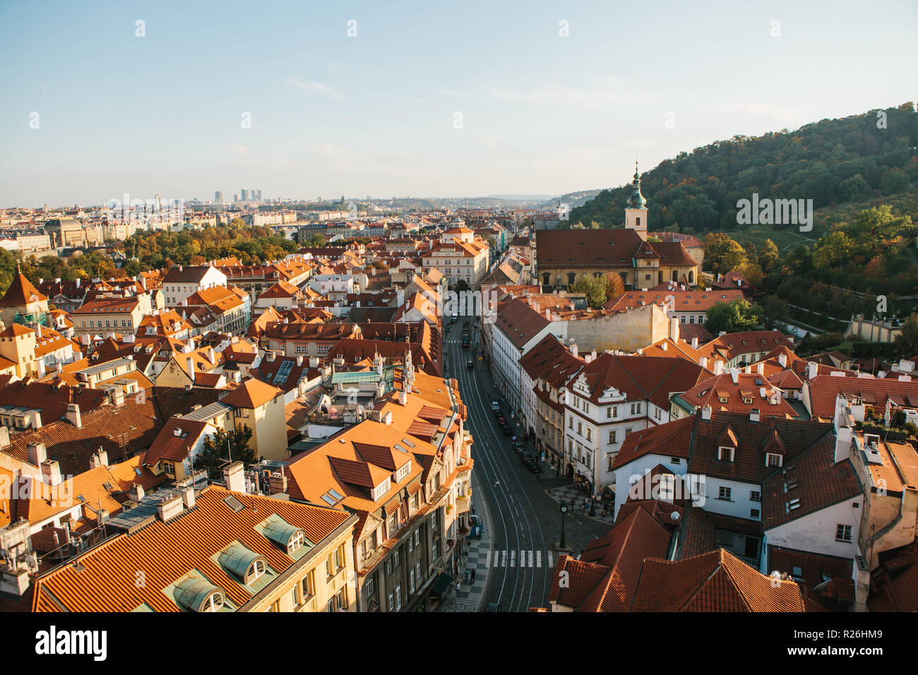 Beautiful aerial view of the traditional old or medieval architecture ...