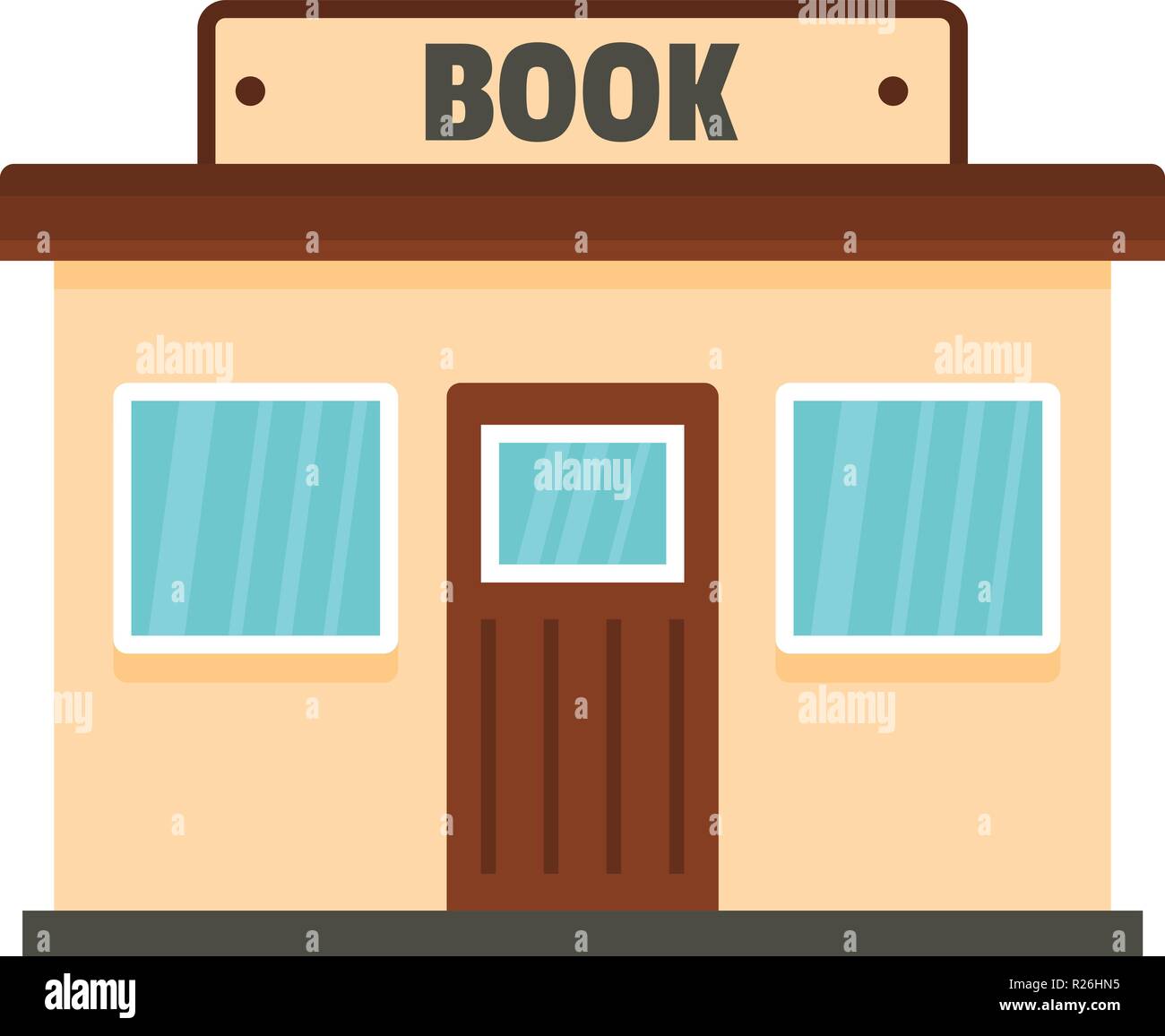 Book shop icon. Flat illustration of book shop vector icon for web ...
