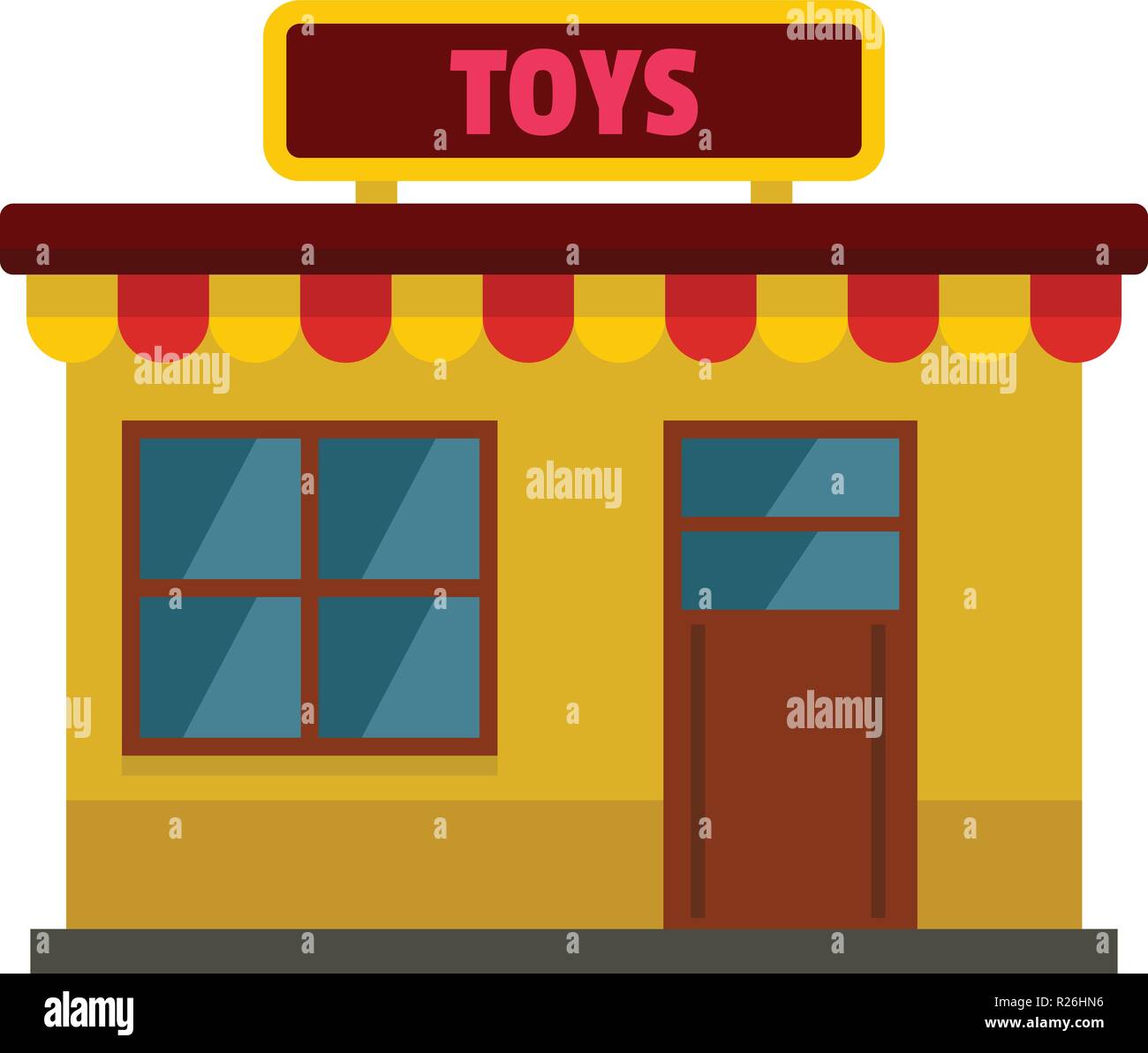 Toy shop icon. Flat illustration of toy shop vector icon for web Stock ...