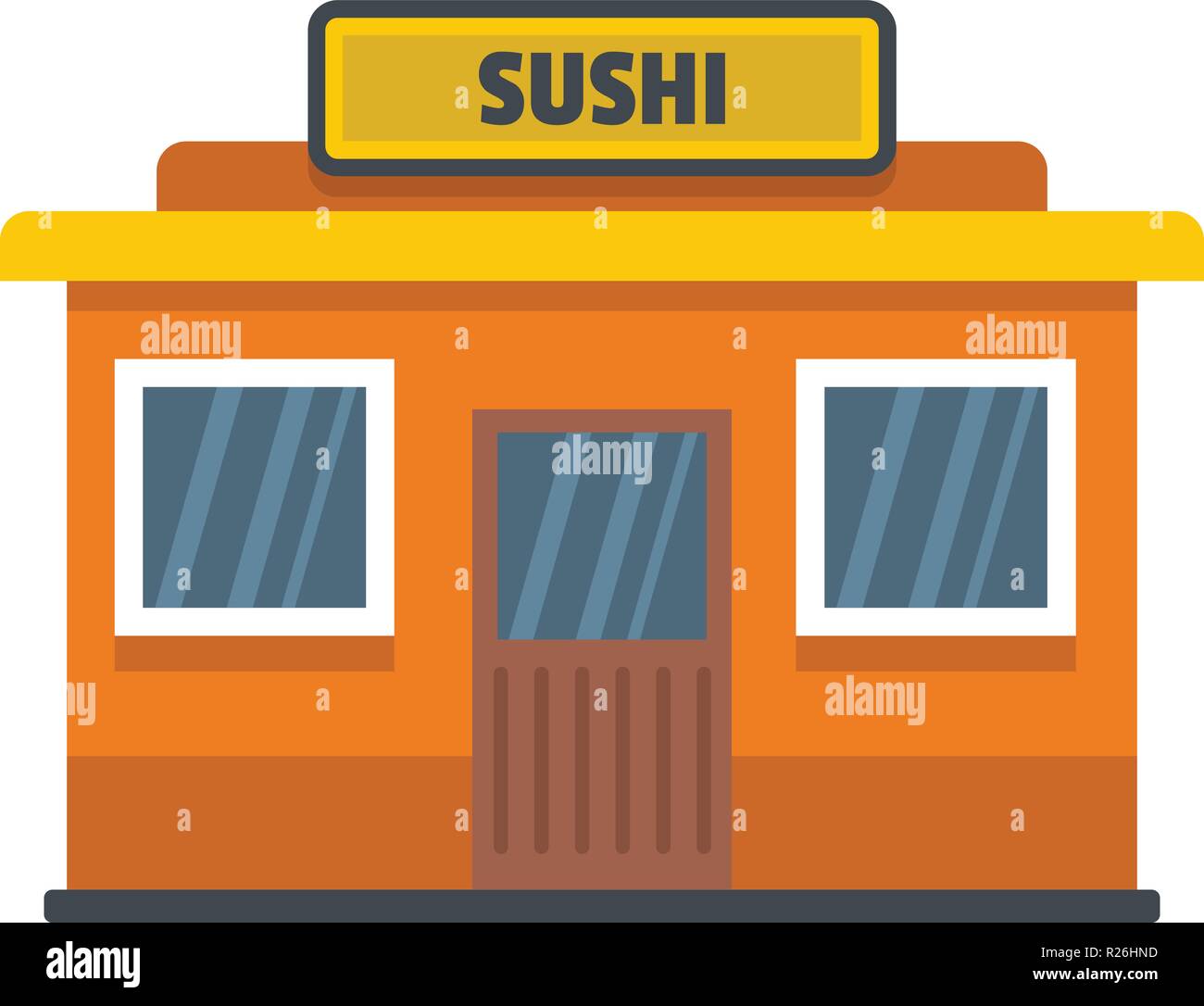 Sushi shop icon. Flat illustration of sushi shop vector icon for web ...
