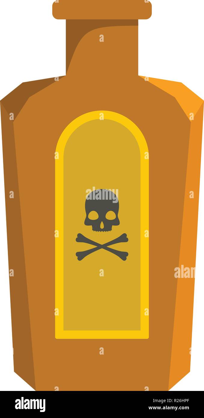 Poison bottle icon. Cartoon illustration of poison bottle vector icon ...