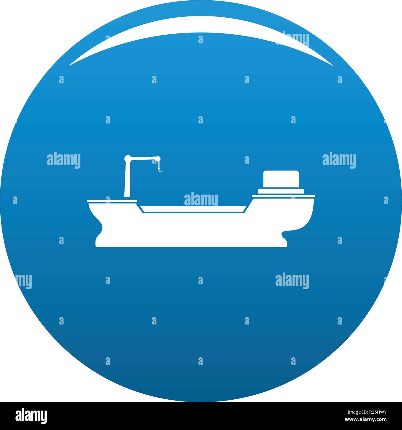 Ship freight icon vector blue circle isolated on white background Stock ...
