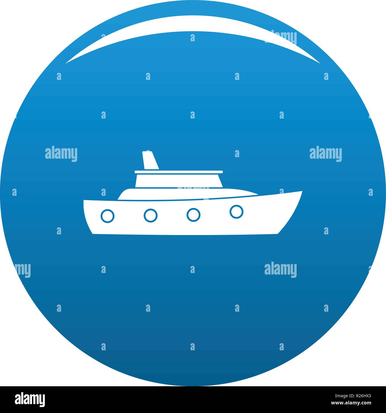 Ship sea icon vector blue circle isolated on white background Stock ...