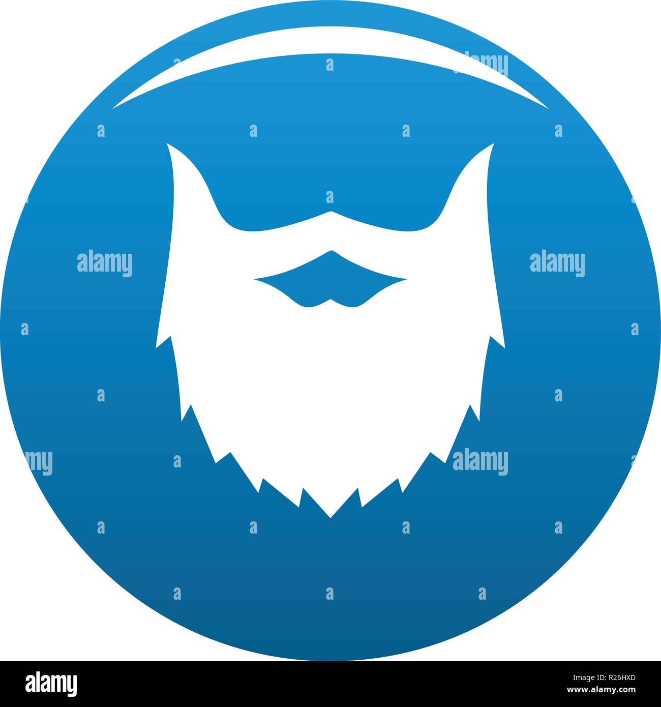 Villainous beard icon vector blue circle isolated on white background ...