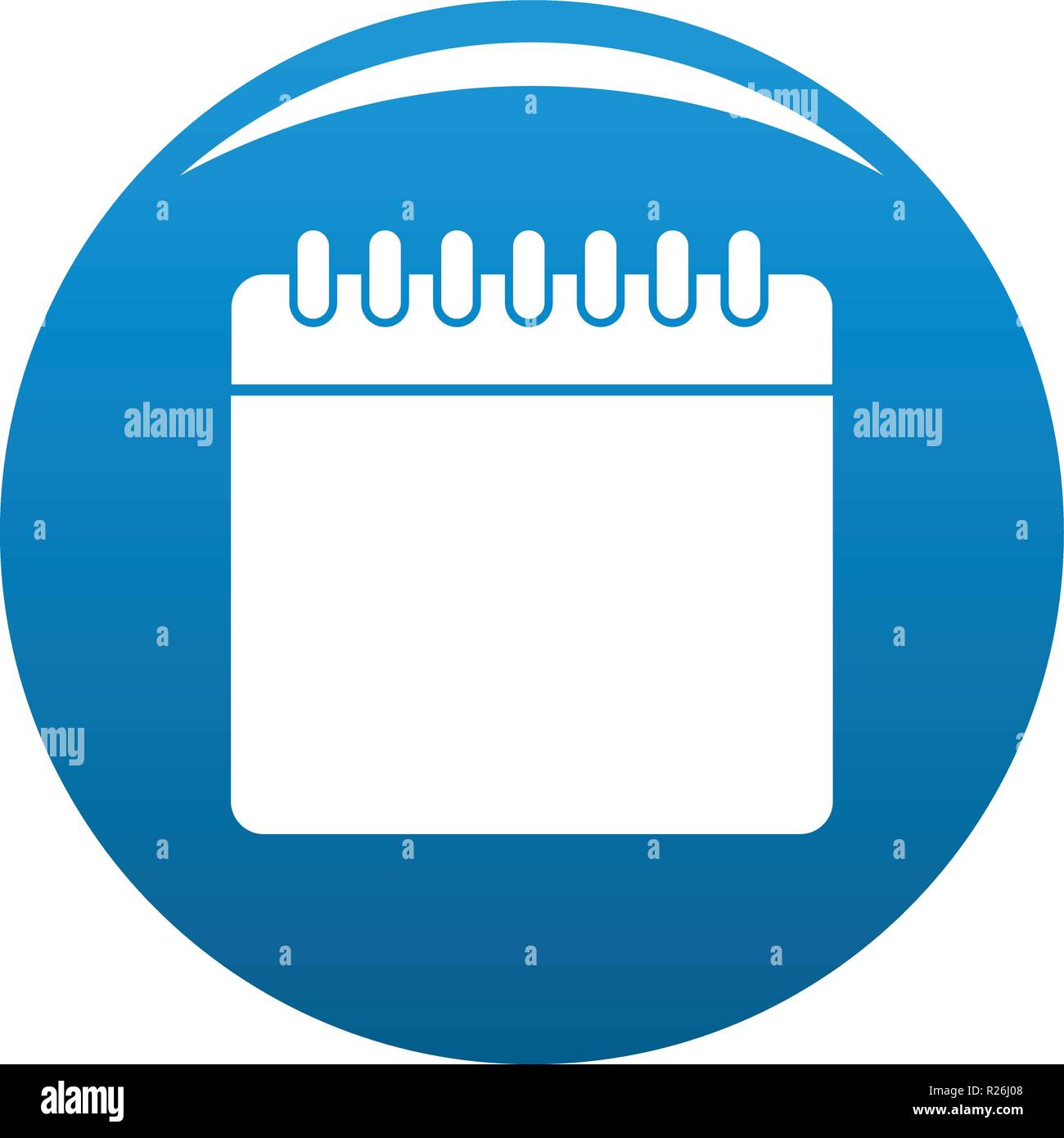 Calendar icon vector blue circle isolated on white background Stock ...