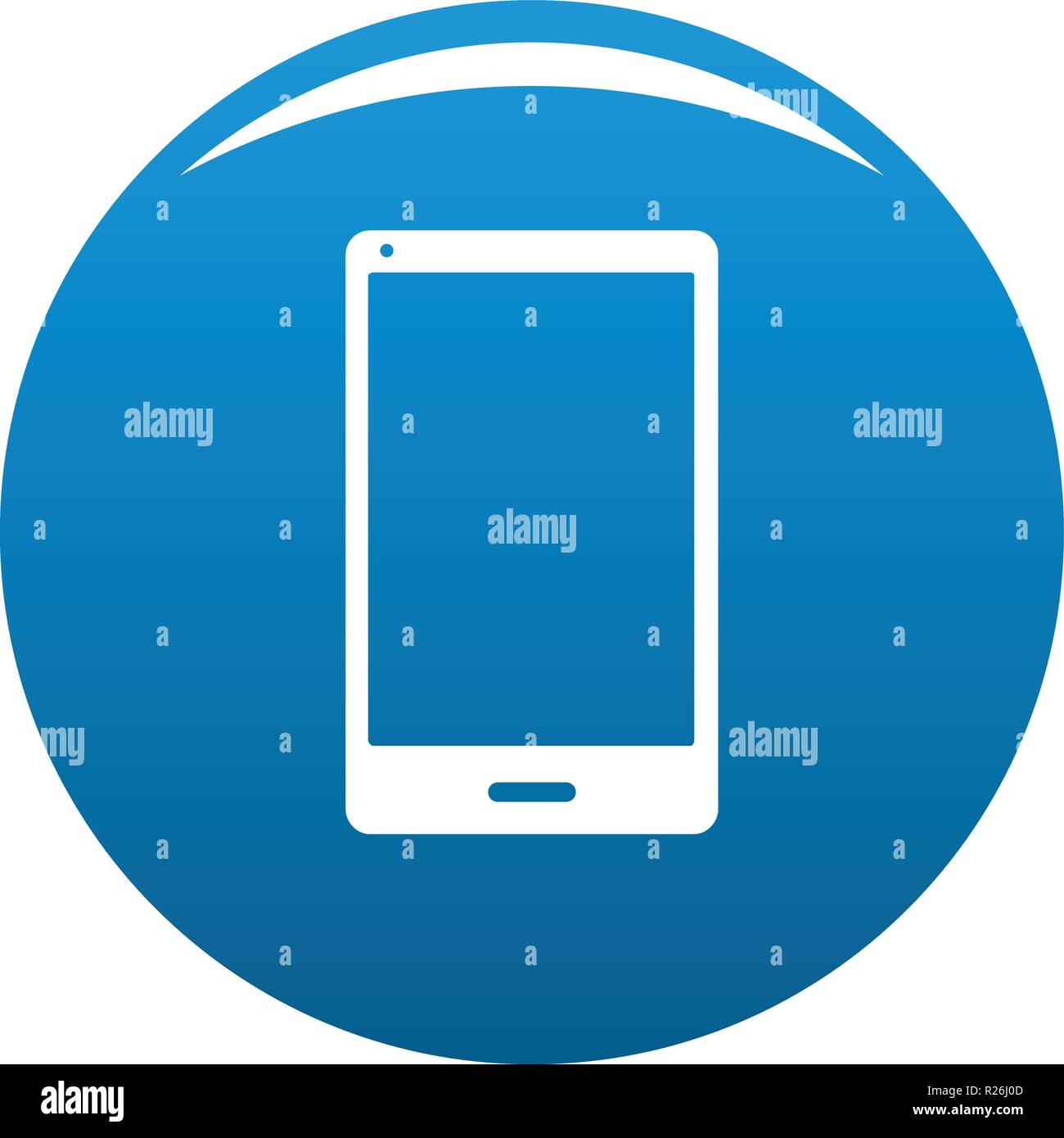 Smartphone icon vector blue circle isolated on white background Stock ...