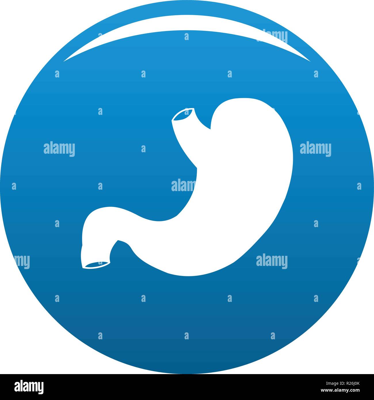 Stomach icon vector blue circle isolated on white background Stock ...