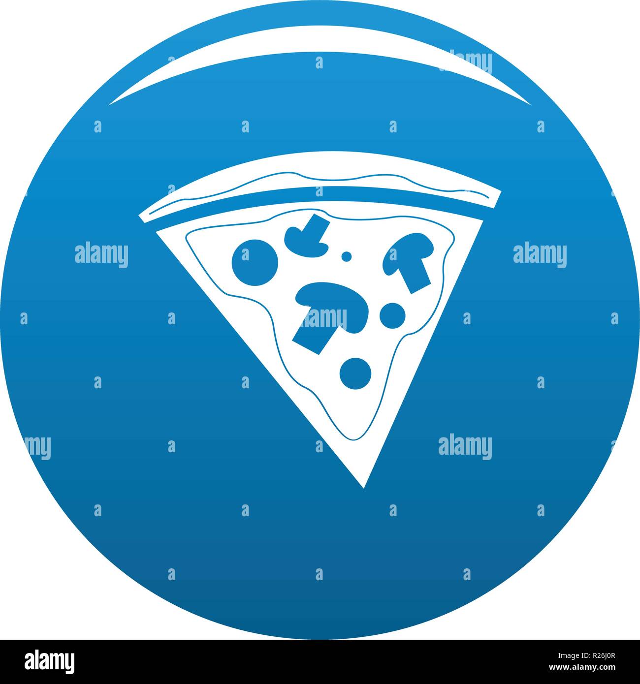 Pizza icon vector blue circle isolated on white background Stock Vector ...