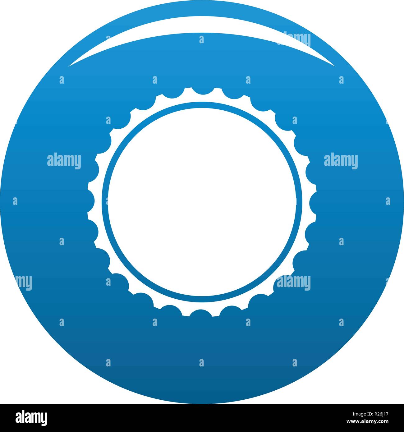 Beer cap icon vector blue circle isolated on white background Stock ...