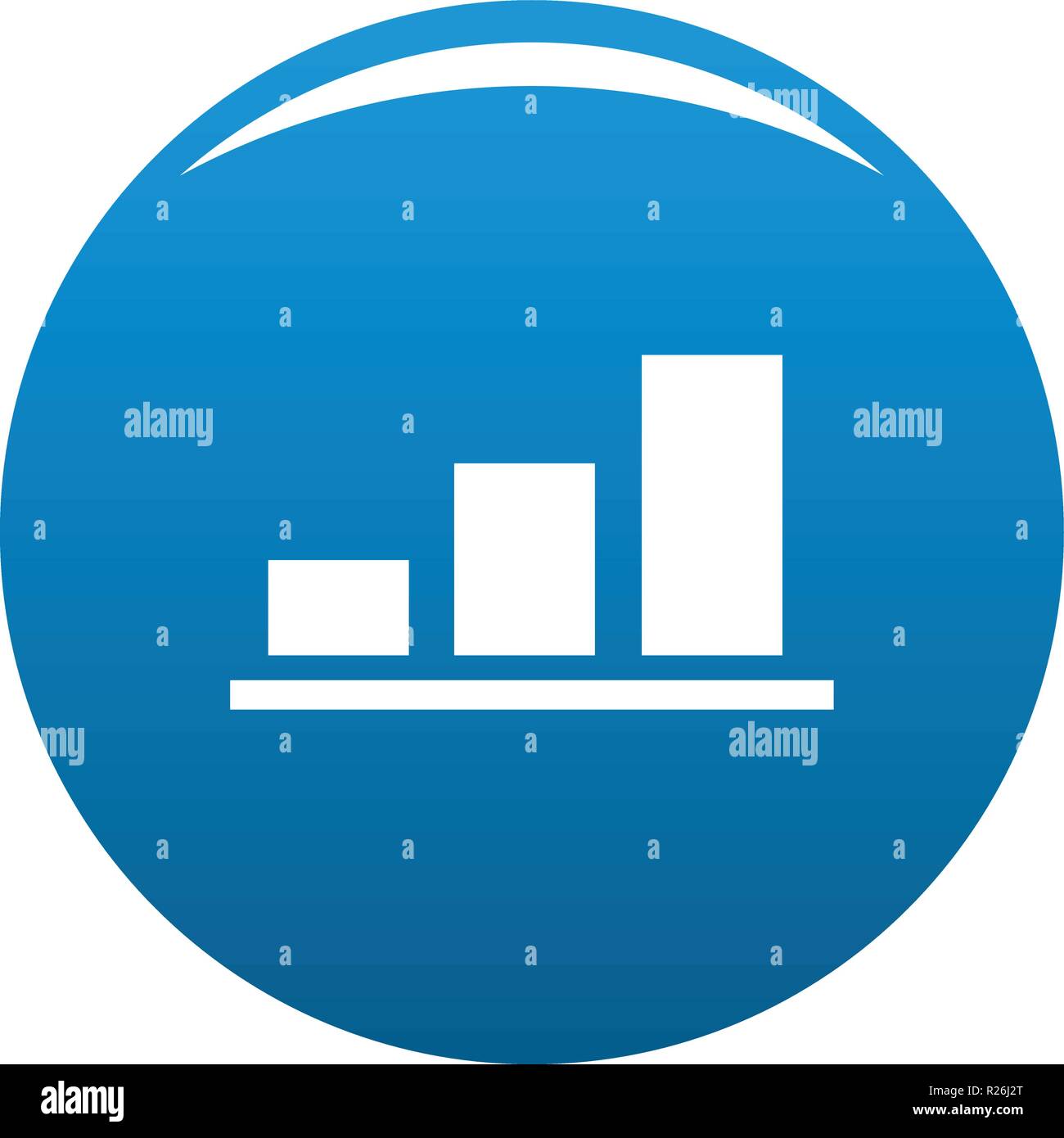 Chart icon vector blue circle isolated on white background Stock Vector ...