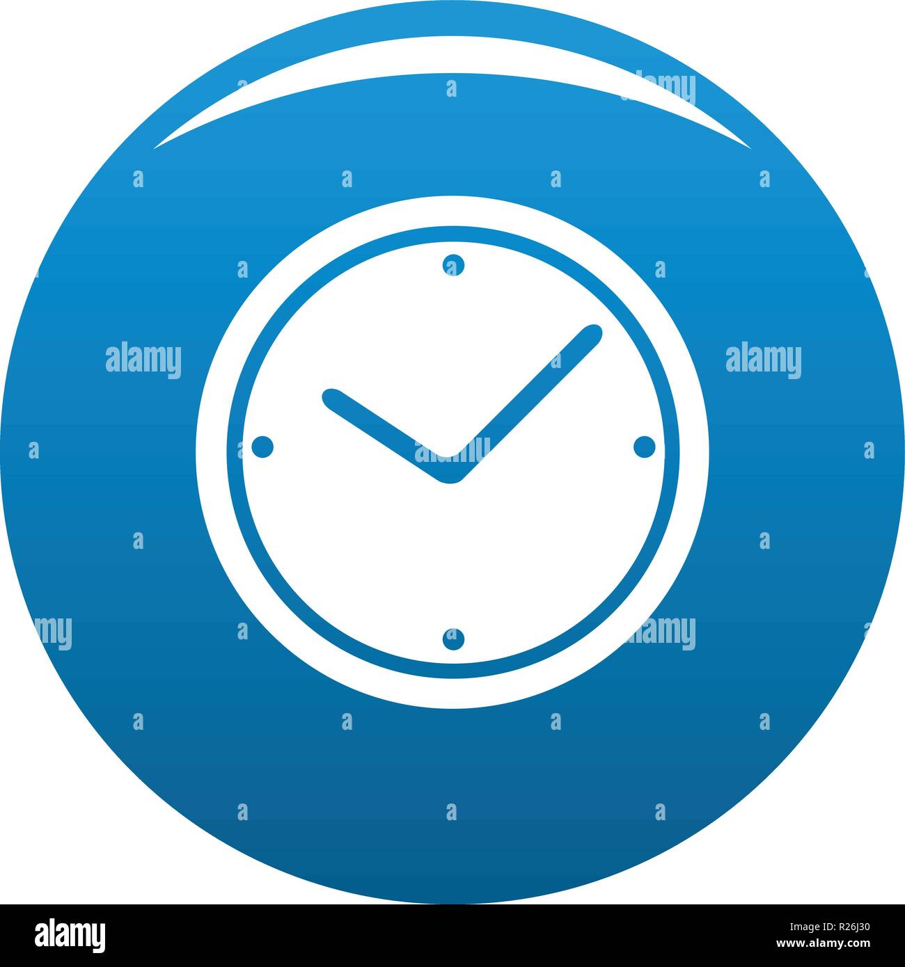 Clock icon vector blue circle isolated on white background Stock Vector ...
