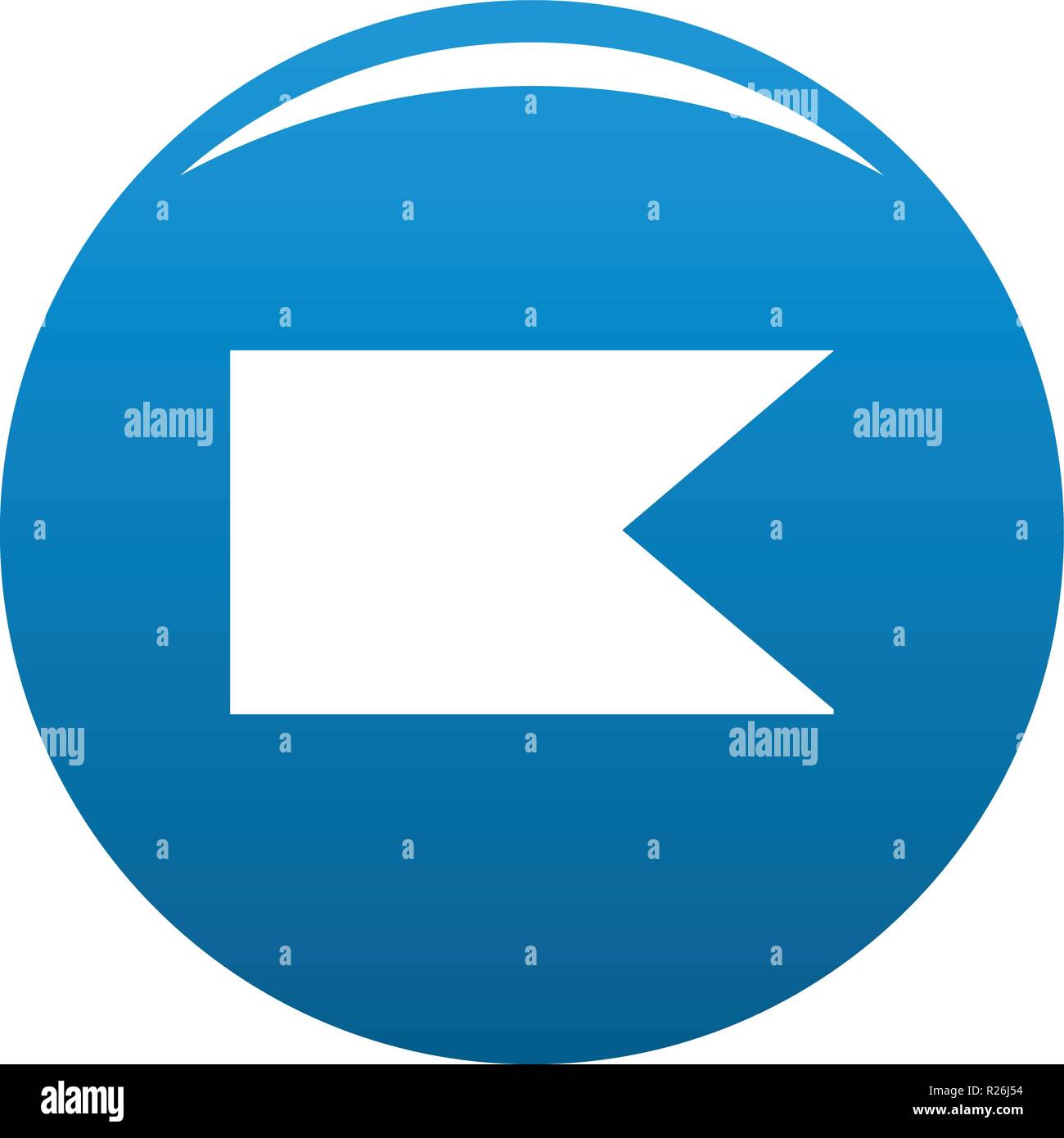 New flag icon vector blue circle isolated on white background Stock ...