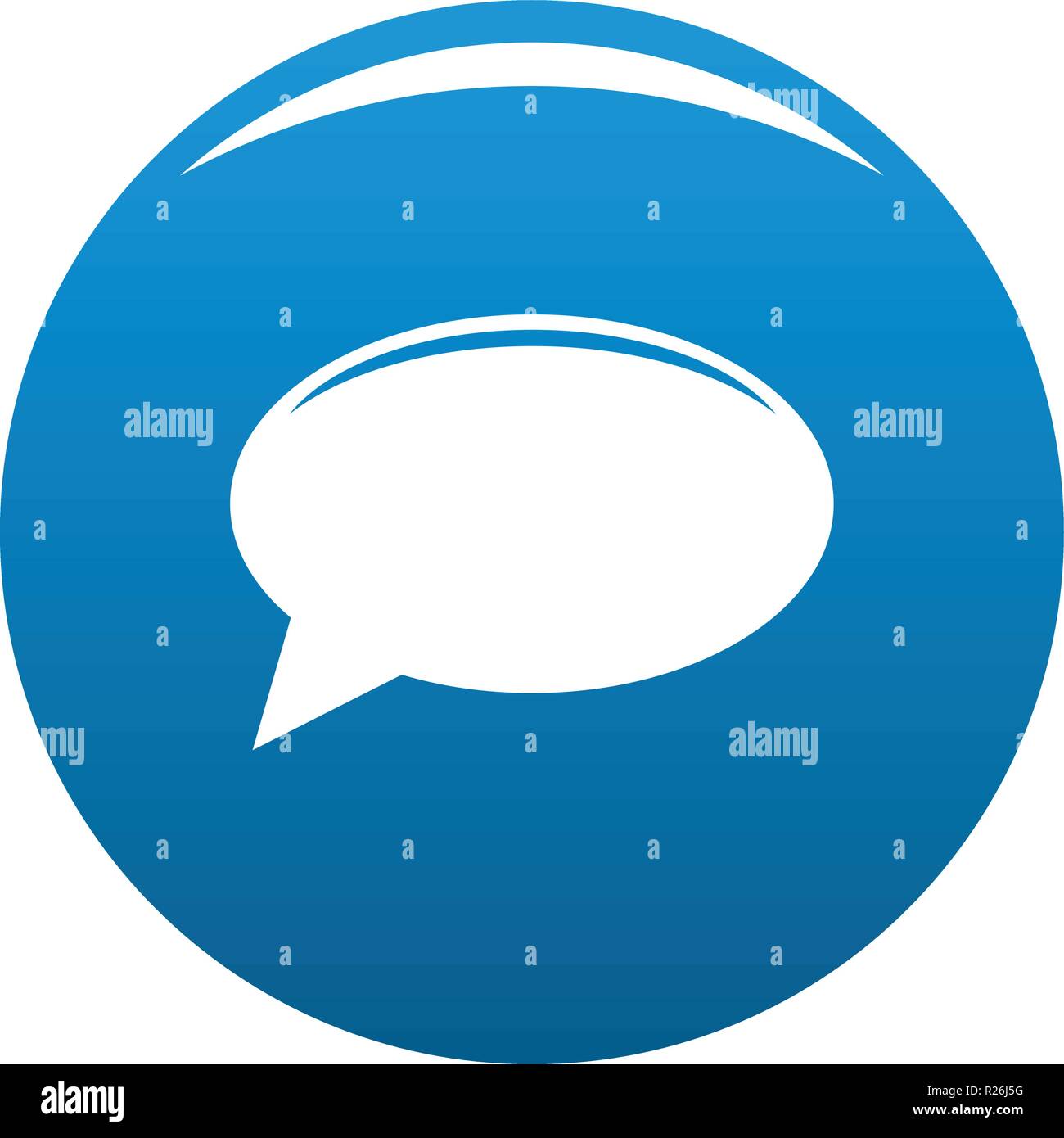 Chat icon vector blue circle isolated on white background Stock Vector ...