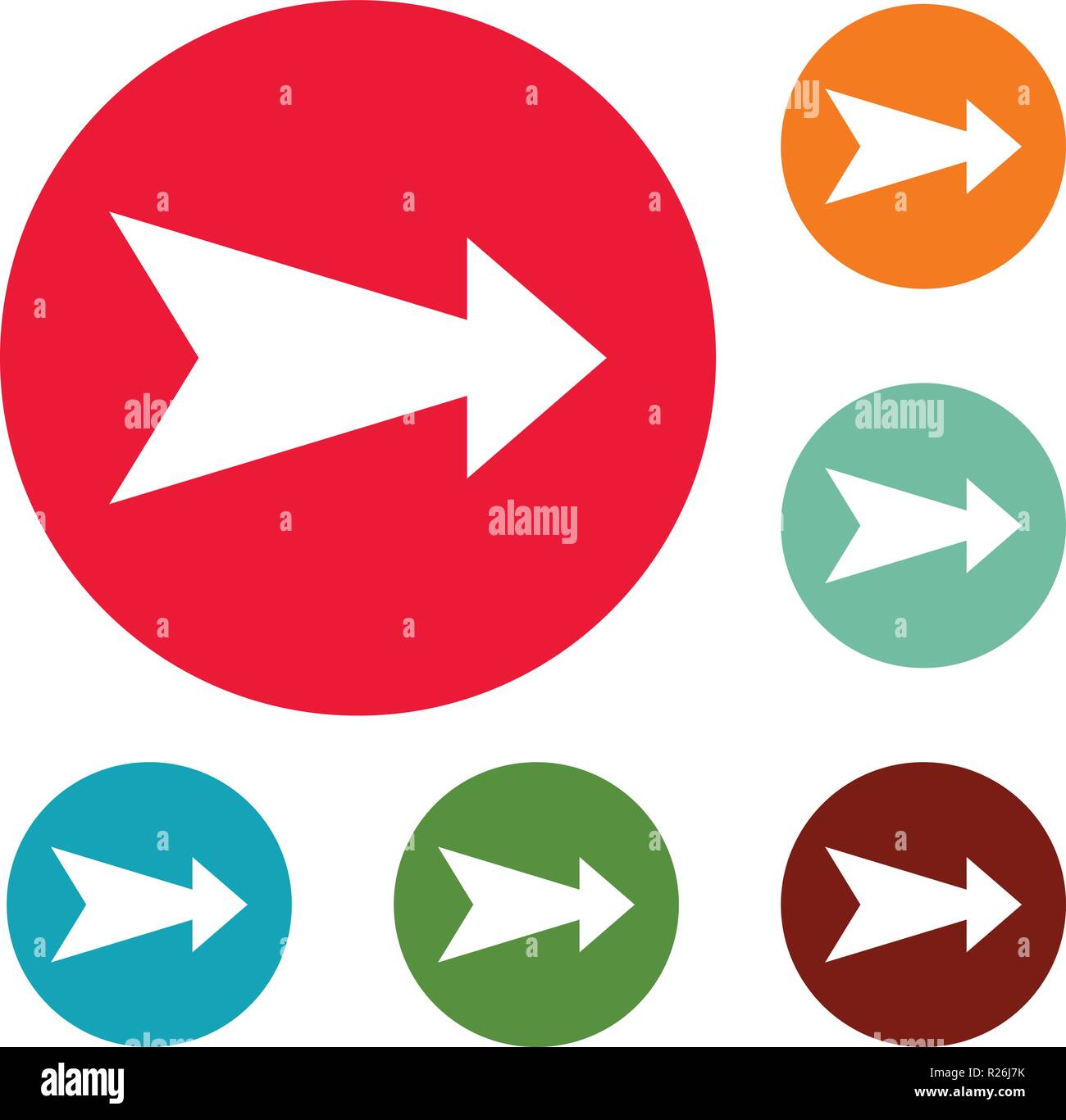 Arrow icons circle set vector isolated on white background Stock Vector Image & Art - Alamy