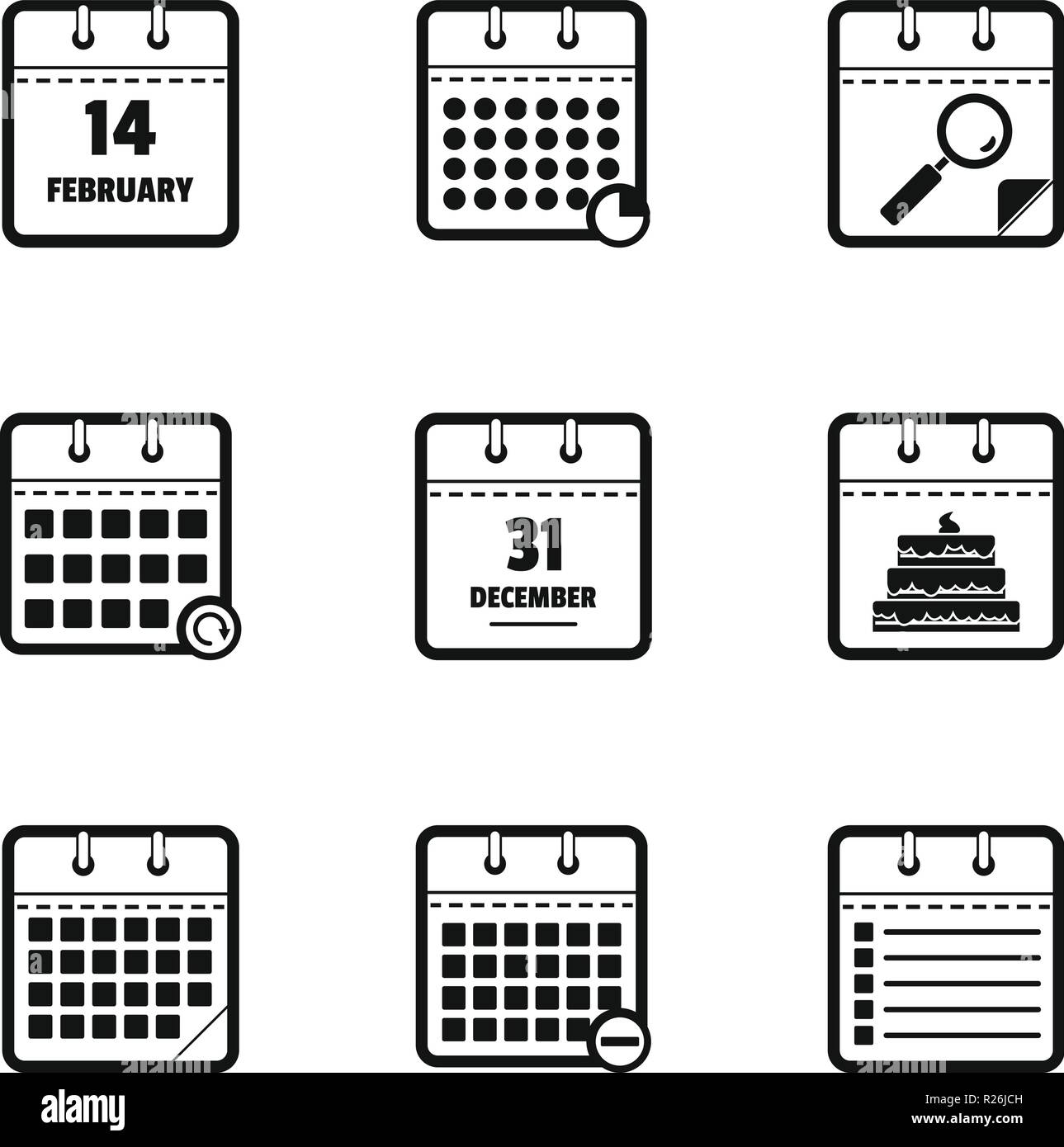 Blog icons set. Simple set of 9 blog vector icons for web isolated on ...