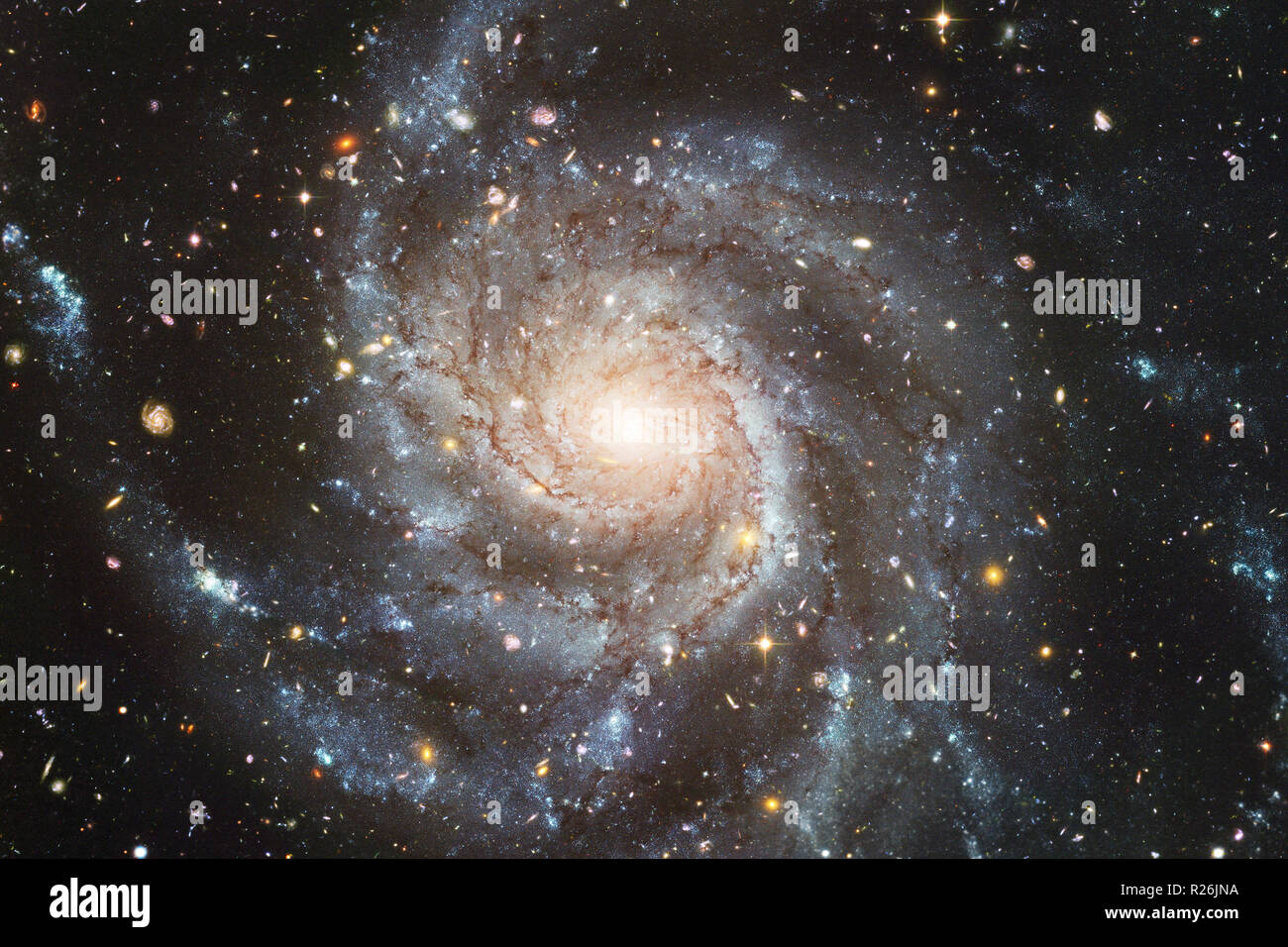 Nebulas, galaxies and stars in beautiful composition. Deep space art ...