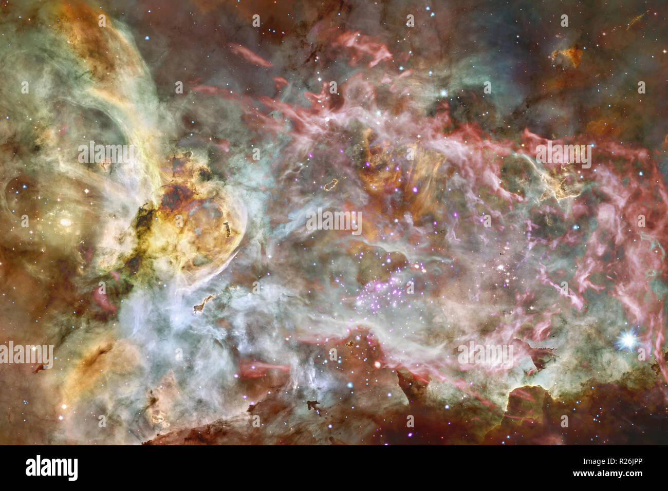 Nebulae and many stars in outer space. Elements of this image furnished ...
