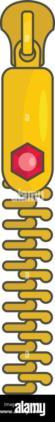 Textile zip icon. Cartoon illustration of textile zip vector icon for ...