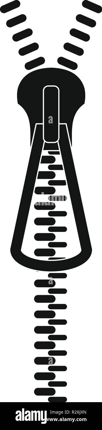 Metal zip icon. Simple illustration of metal zip vector icon for web ...