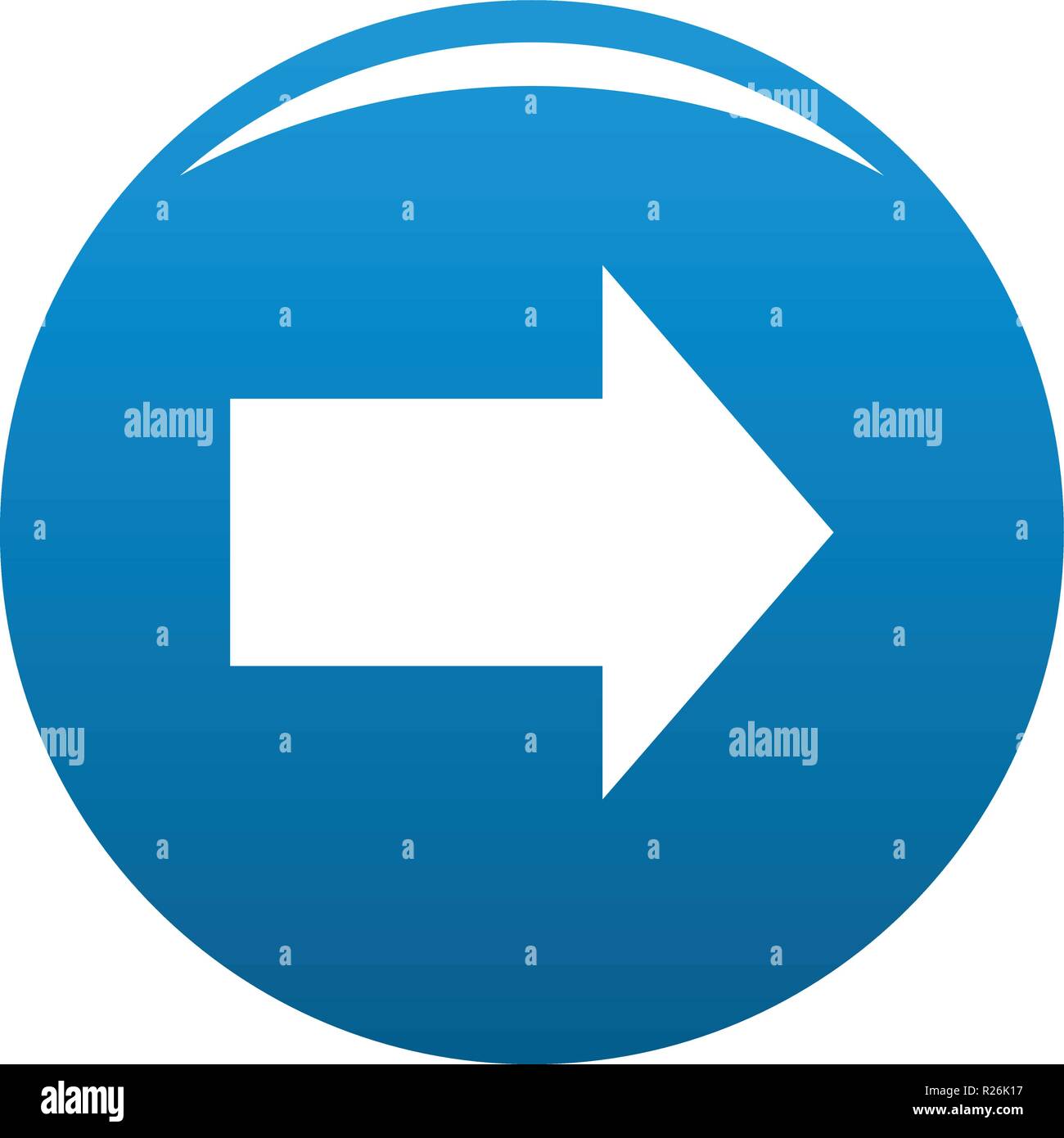 Arrow icon vector blue circle isolated on white background Stock Vector ...