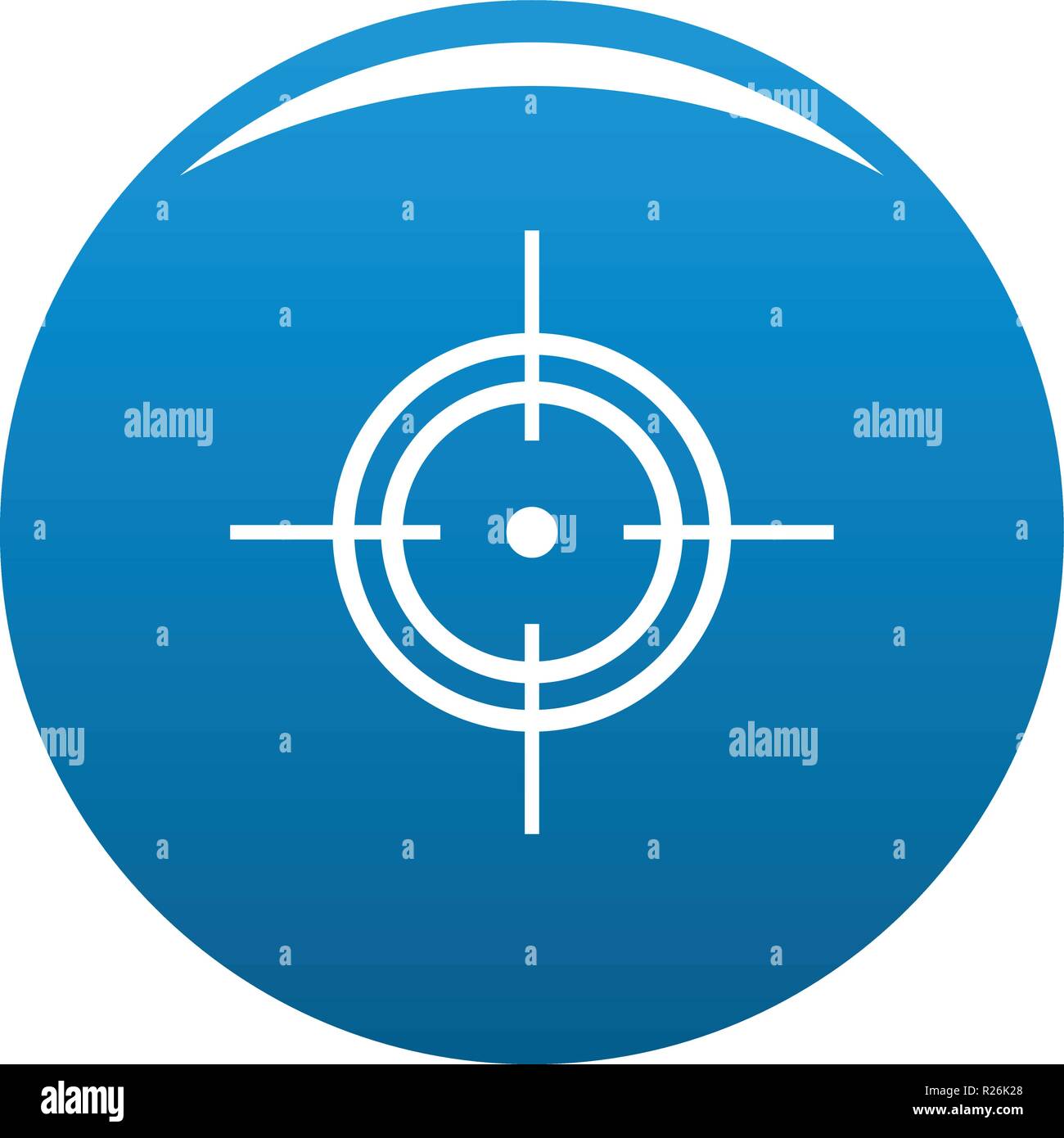 Aim icon vector blue circle isolated on white background Stock Vector ...