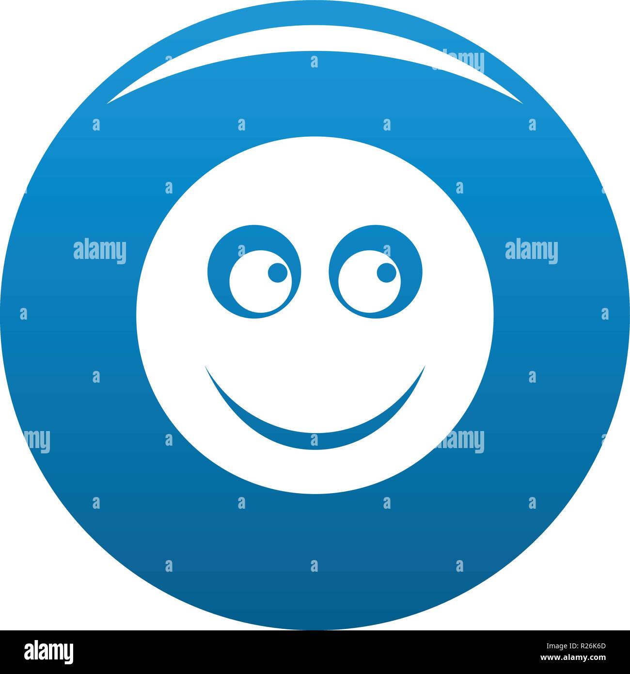 Smile icon vector blue circle isolated on white background Stock Vector ...