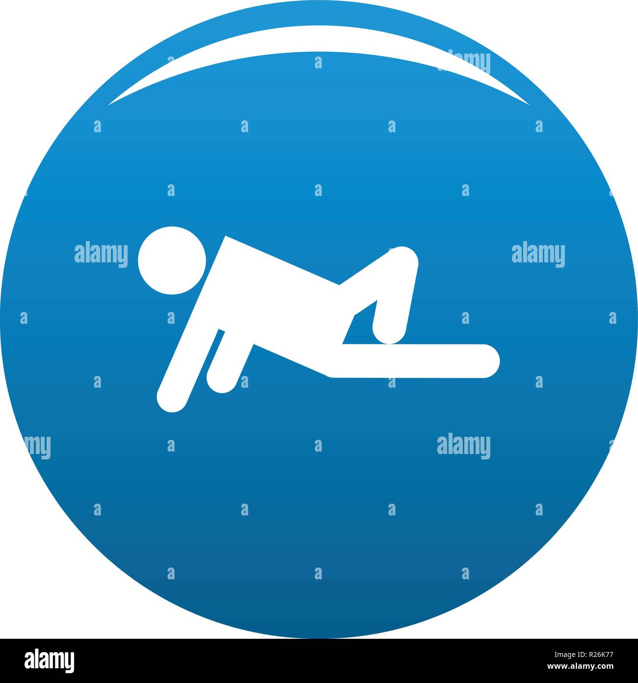 Stick figure stickman icon vector blue circle isolated on white ...