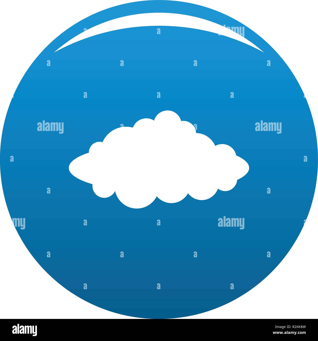 Weather forecast icon vector blue circle isolated on white background ...