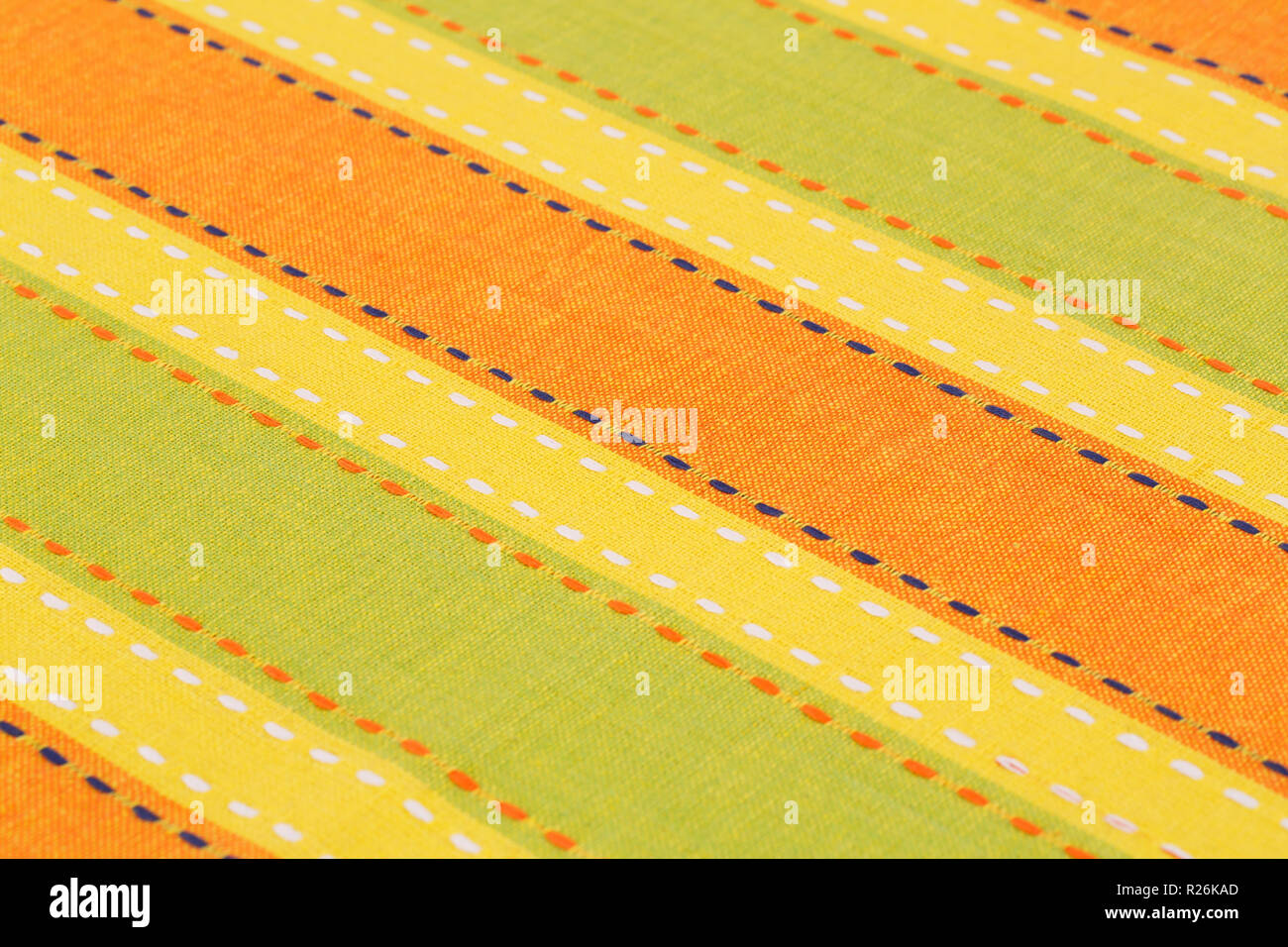 Striped tablecloth texture as a background, closeup picture Stock Photo ...