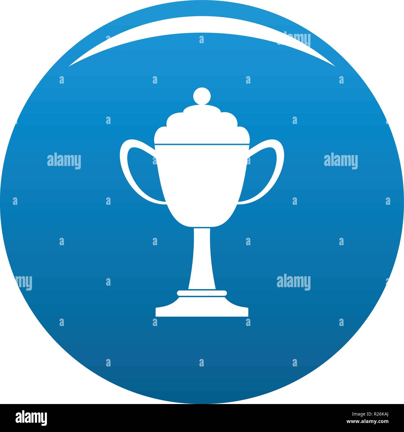 Cup award icon vector blue circle isolated on white background Stock ...