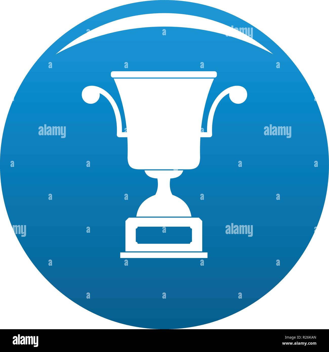 Cup award icon vector blue circle isolated on white background Stock ...