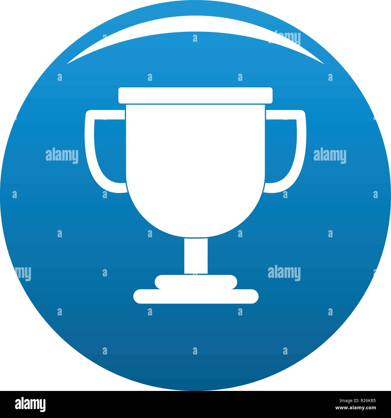 Cup award icon vector blue circle isolated on white background Stock ...