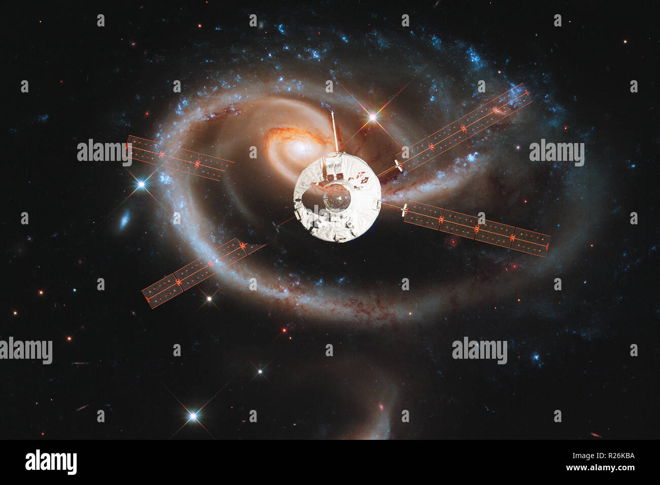 Spacecraft launch into space. Beauty of outer space. Billions of ...