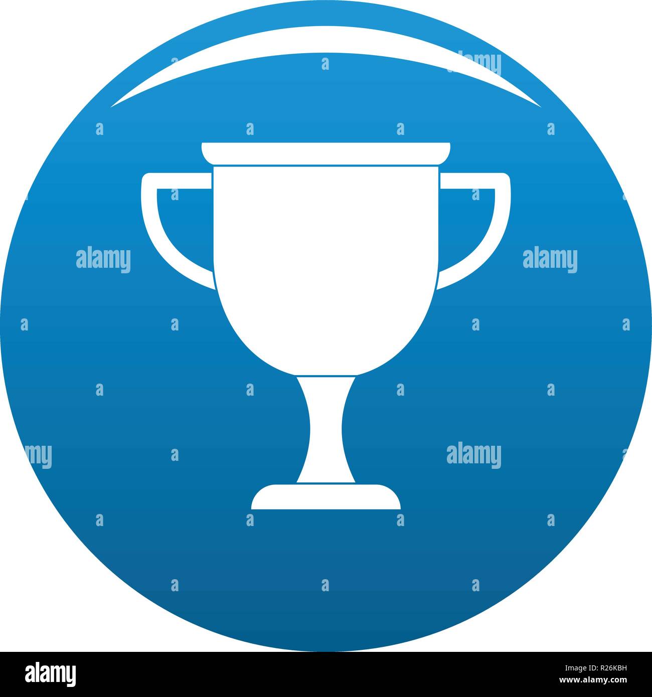 Cup award icon vector blue circle isolated on white background Stock ...