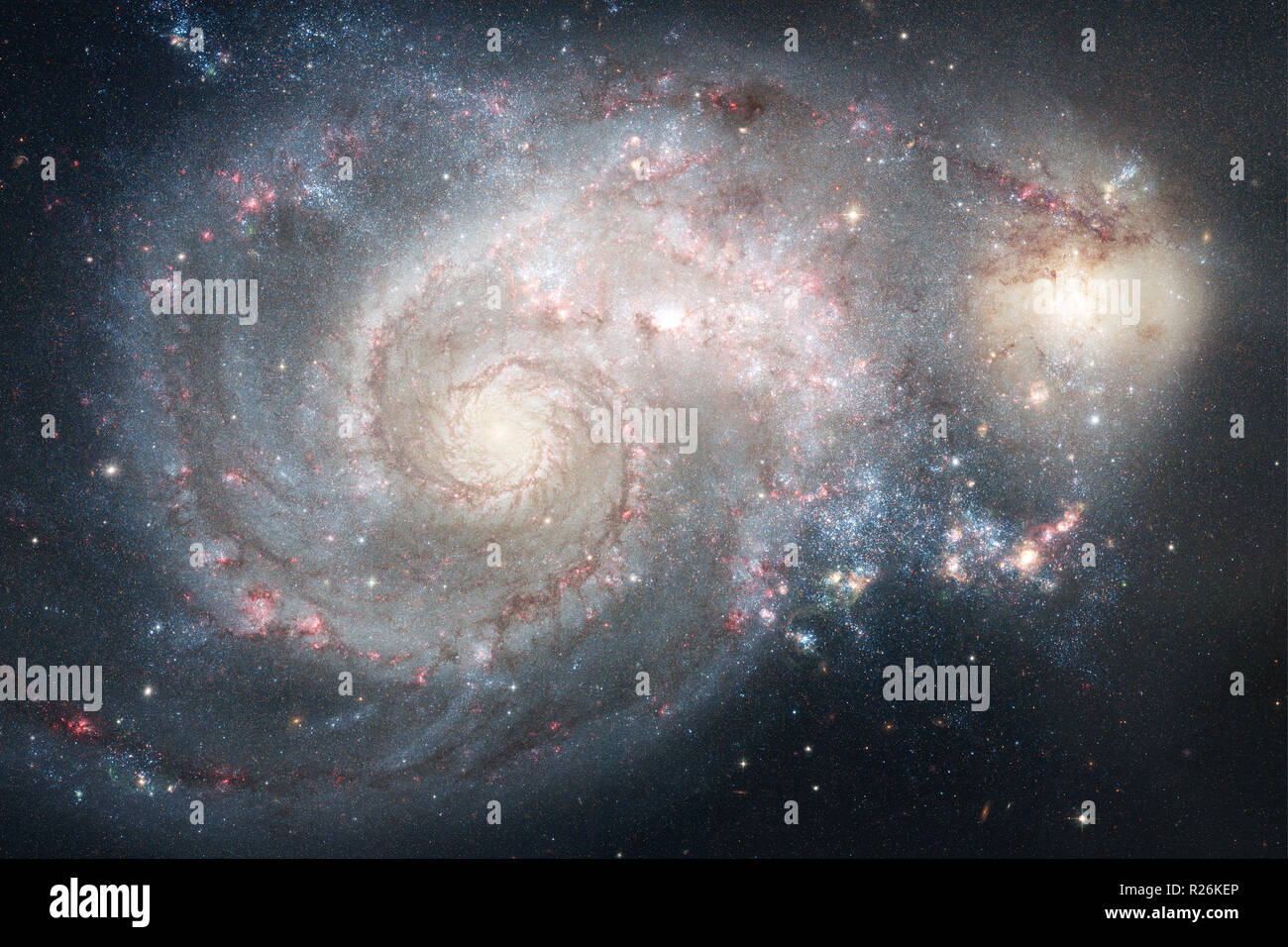 Nebulas, galaxies and stars in beautiful composition. Deep space art ...