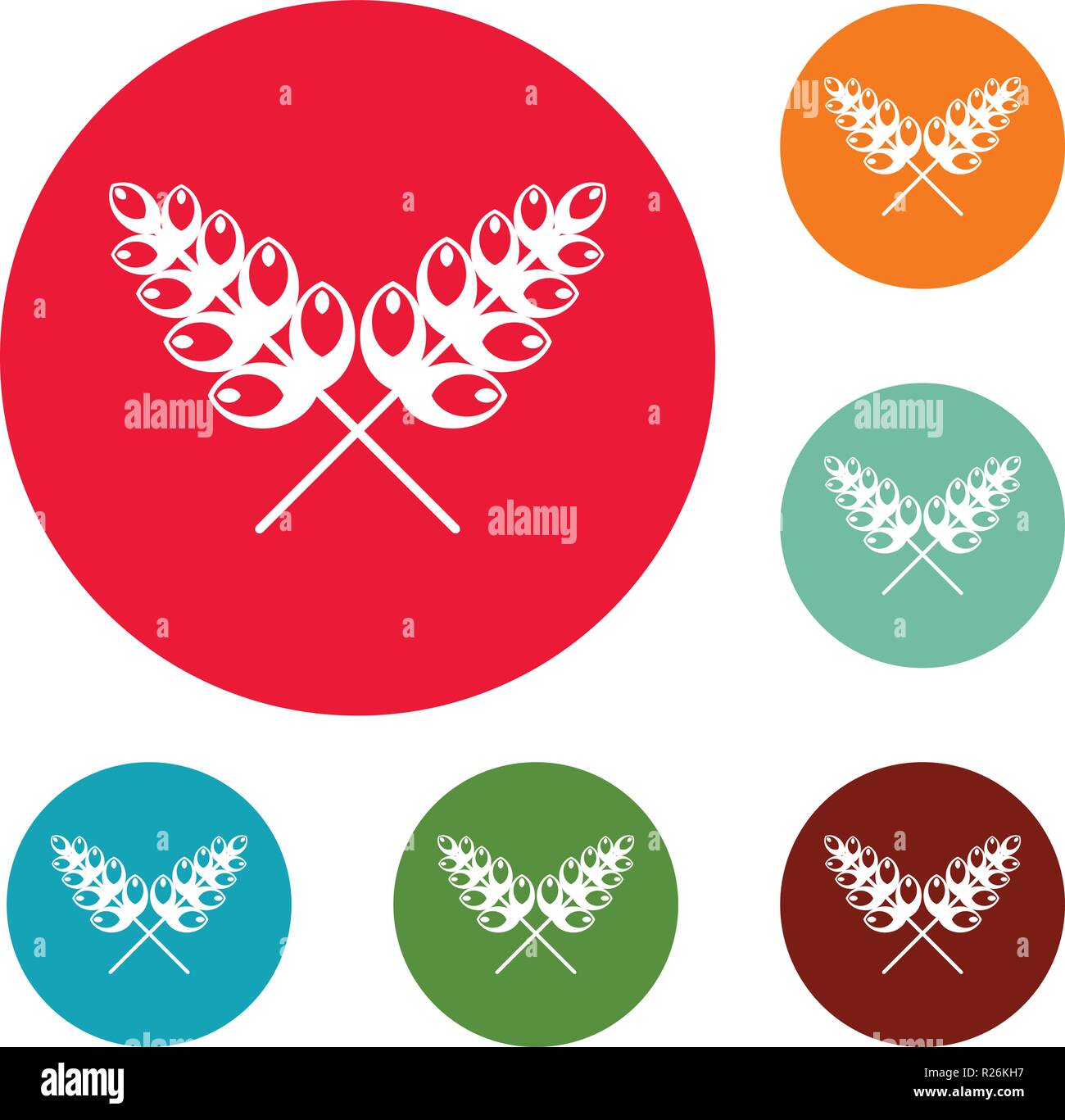 Wheat icons circle set vector isolated on white background Stock Vector ...