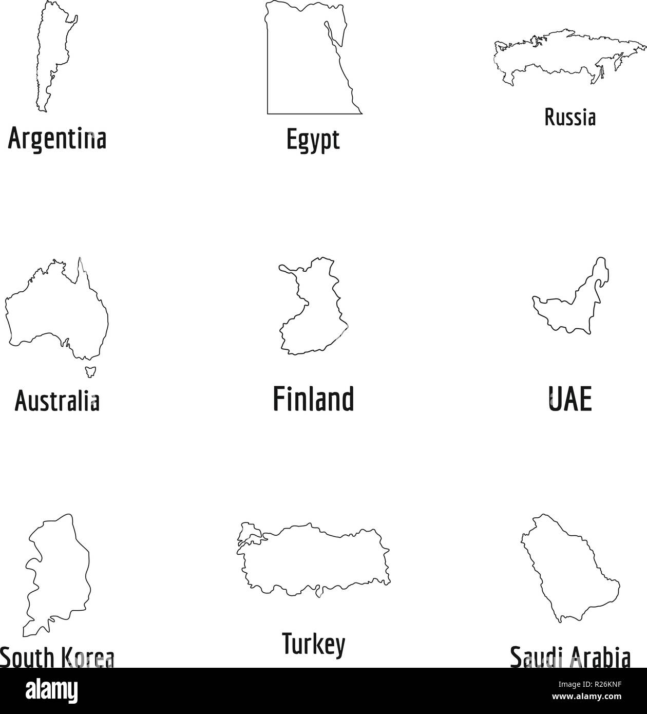 Empire icons set. Outline set of 9 empire vector icons for web isolated ...